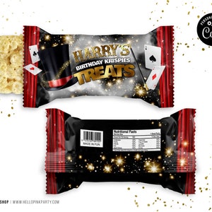 Magician Birthday Candy Bar Wrapper, Printable Templates, Magic Show ...