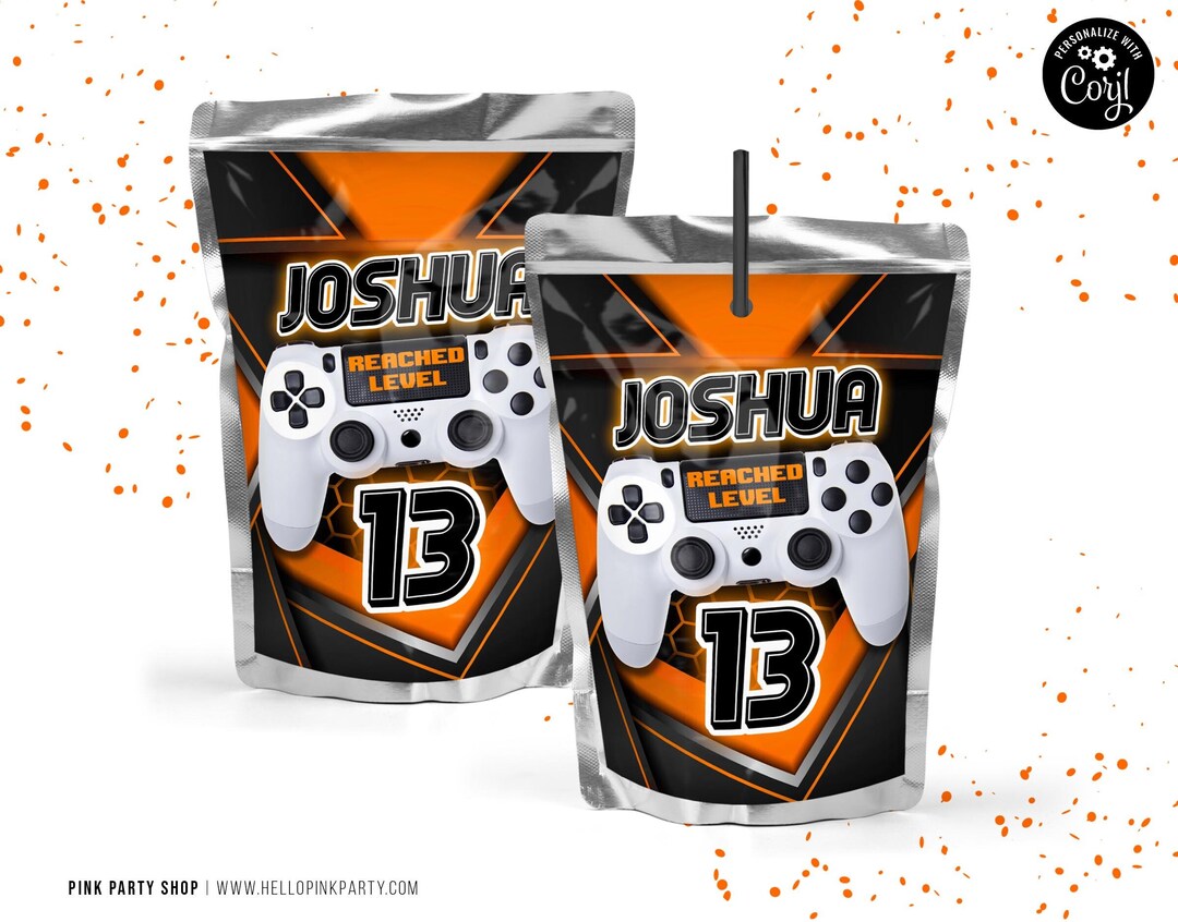 Gamer Theme Birthday Caprisun Labels Printable Templates - Etsy