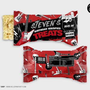 Editable Rock Star Birthday Party Water Labels, Born to Rock Party ...