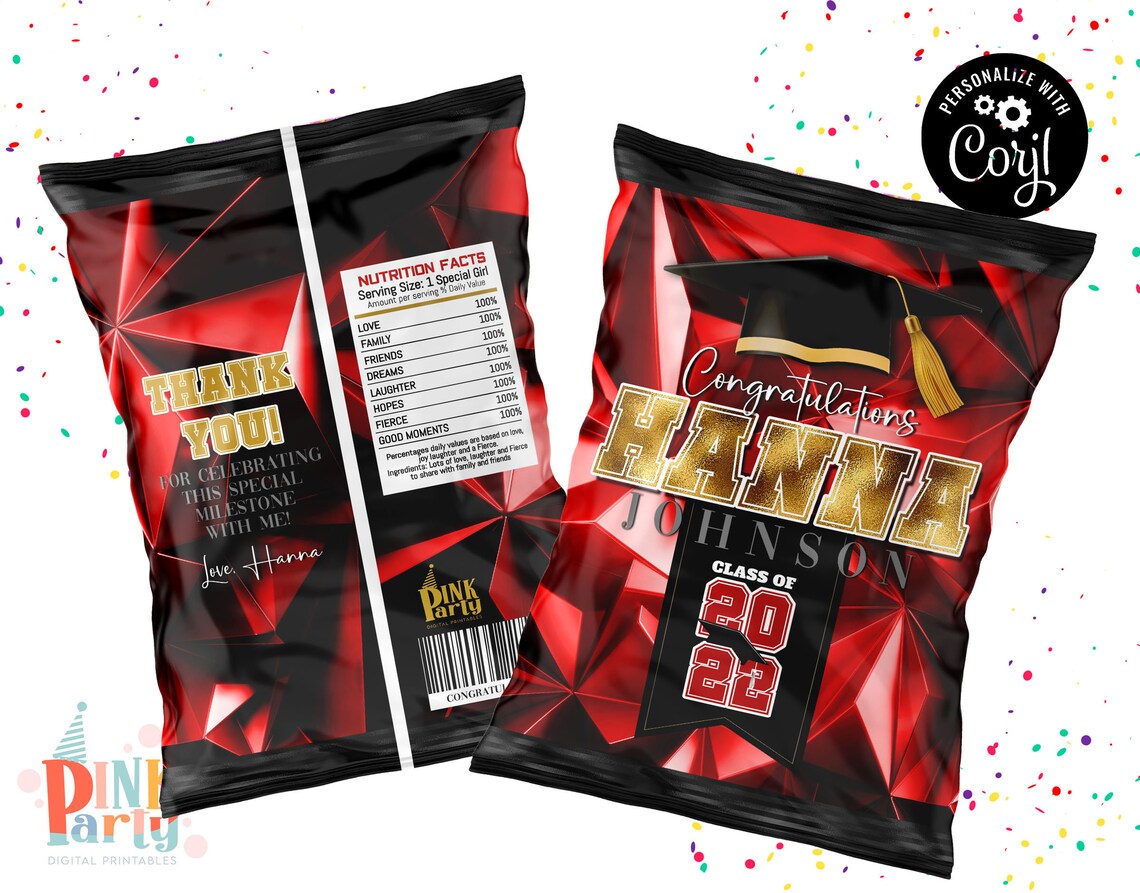 Kids Birthday Chip Bag Template Printable Kids Birthday Chip - Etsy