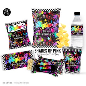 Editable Art Paint Splatter Chip Bag Wrapper, Printable Template Art ...