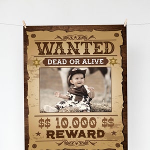 Cowboy Birthday Printable Wanted Sign Template, Rodeo Western Birthday ...