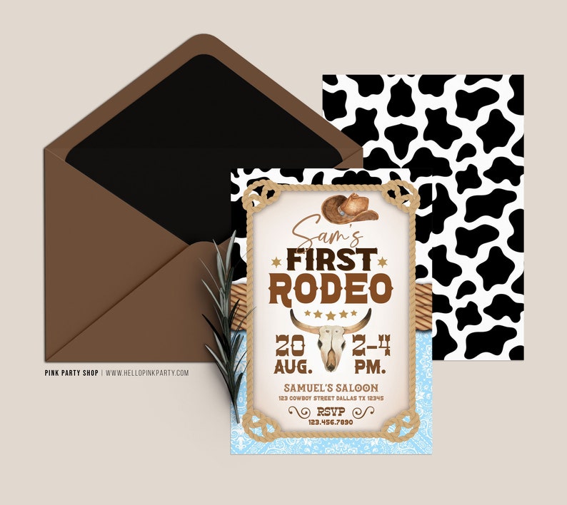 COWBOY RODEO INVITATION Western Birthday Invitationprintable - Etsy