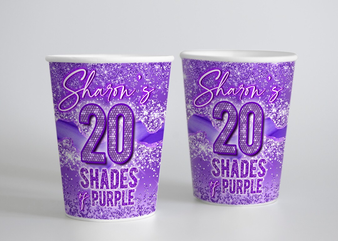 Shades of Purple Paper Cups Wrapper Editable Corjl Printable Templates ...