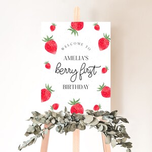 Strawberry Editable Sign, Custom 8x10 Sign, Berry Editable Sign 8x10 ...