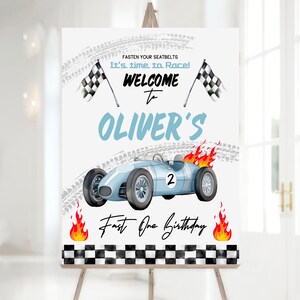 Racing Birthday Thank You Card, Editable Racing Thank You Card Template ...
