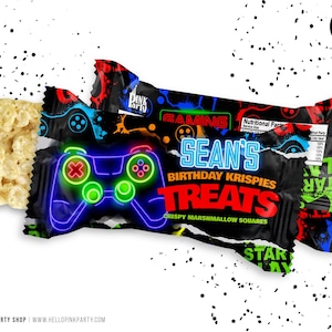Gamer Birthday Candy Bar Wrapper Template Printable Gaming Birthday ...