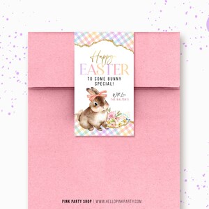 Easter Thank You Tag, Template Printable, Easter Bunny Template Favor ...