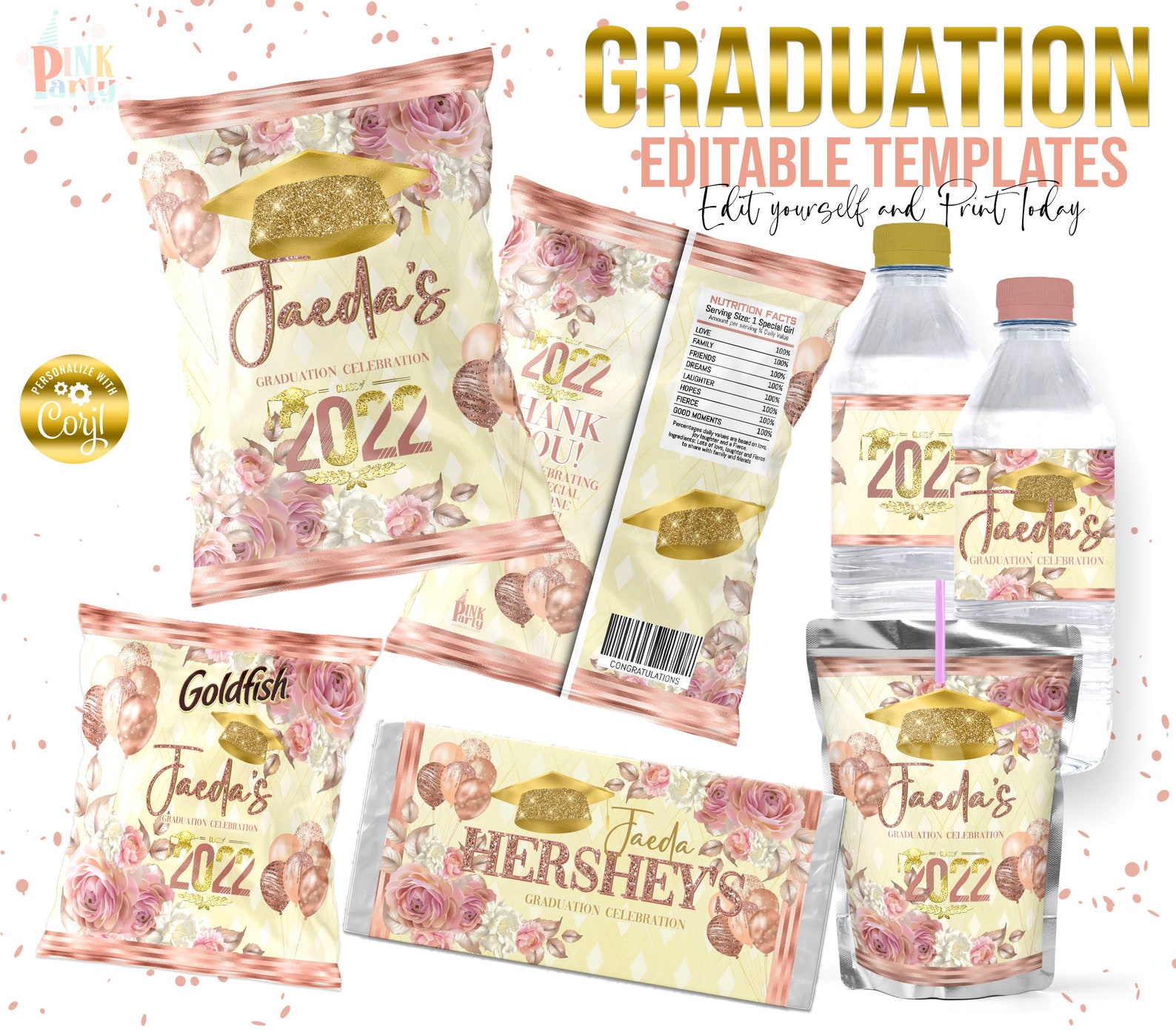 Graduation Party Bundle Kit Template Printable Prom Graduate - Etsy