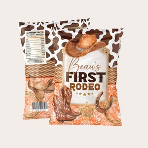 Cowboy Birthday Party Candy Bar Wrapper, Template Printable, 1st Rodeo ...
