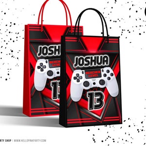 Gamer Birthday Gable Box Labels, Printable Templates, Gaming Birthday ...