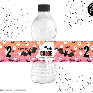 Halloween Water Labels Wrapper, Printable Templates, Scary Cute ...