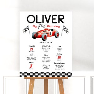 Race Car Birthday Time Capsule, Modern Race Car Birthday, Two Fast ...
