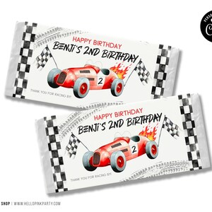 Editable Racing Favor Tags Race Car Birthday Thank You Label Two Fast 2 ...