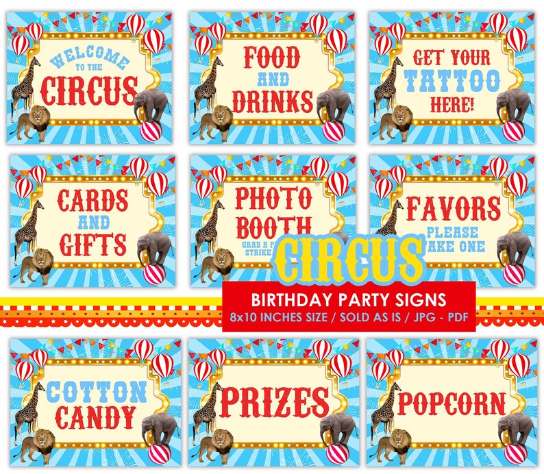 Circus Birthday Chip Bag Editable Template: Editable Carnival Theme ...
