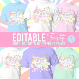 Carnival Fun Fair Birthday Garland Banner, Printable Template, Circus ...