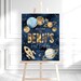 Editable Space Birthday Thank You Card Space Outer Space Planets Galaxy ...