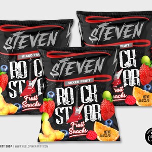 Editable Rock Star Birthday Party Water Labels, Born to Rock Party ...