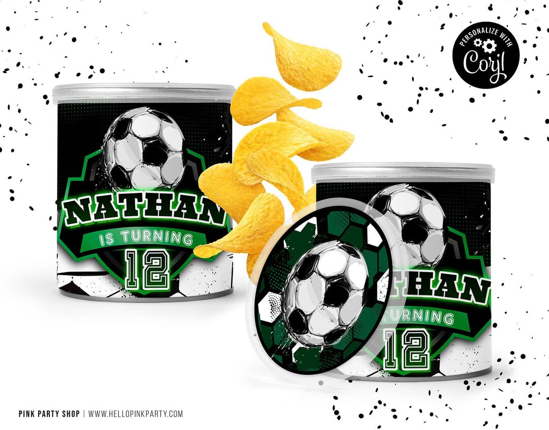 Soccer Birthday Chips Wrapper, Template Printable, Soccer Football ...