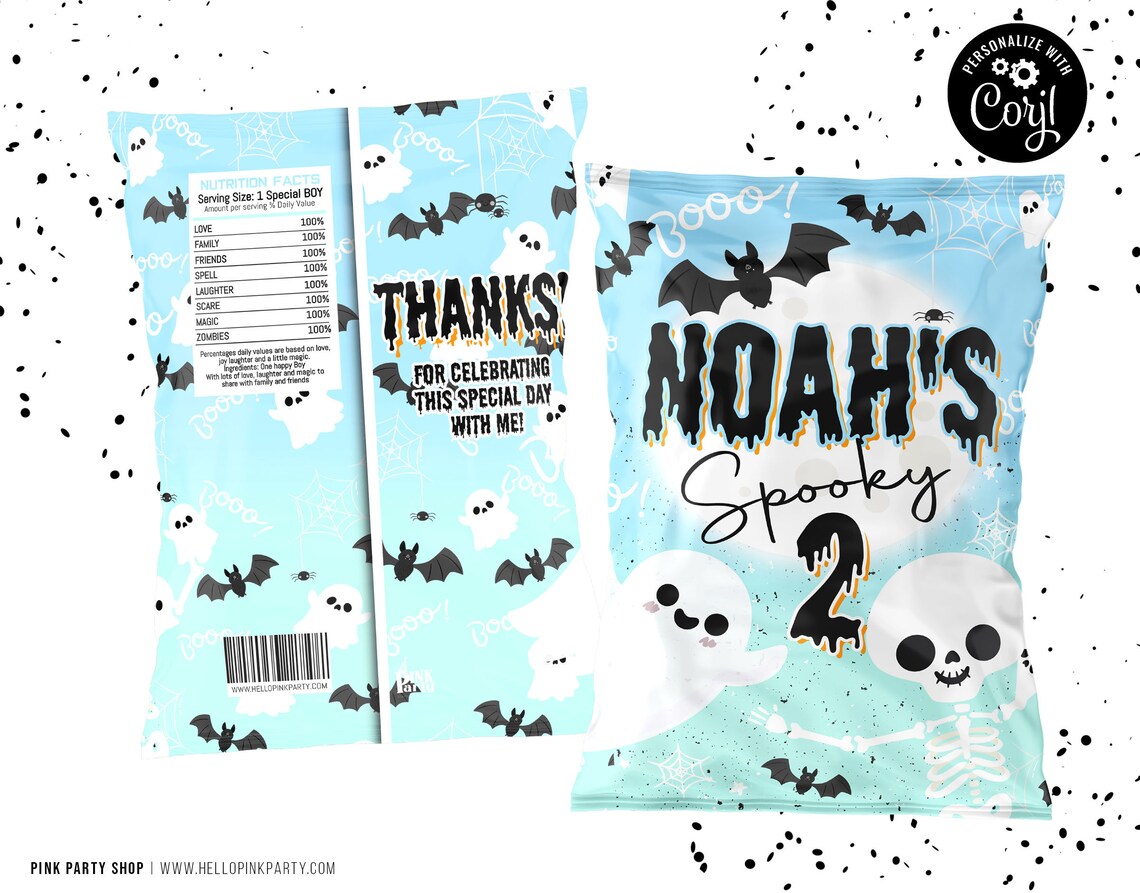 Halloween Birthday Party Bundle Kit Template Printable Scary - Etsy