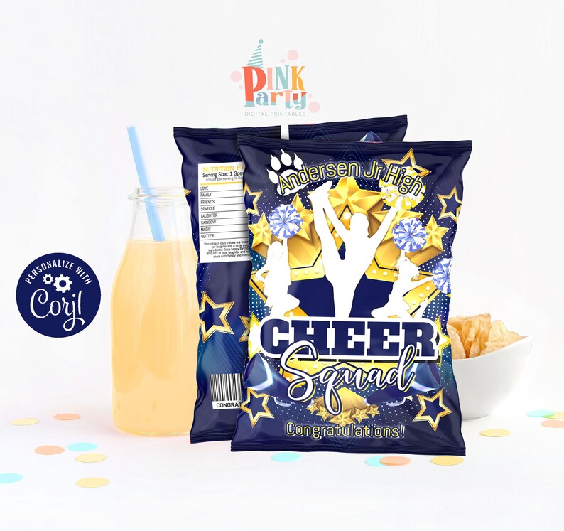 Kids Birthday Chip Bagtemplate Printable Kids Birthday Chip - Etsy