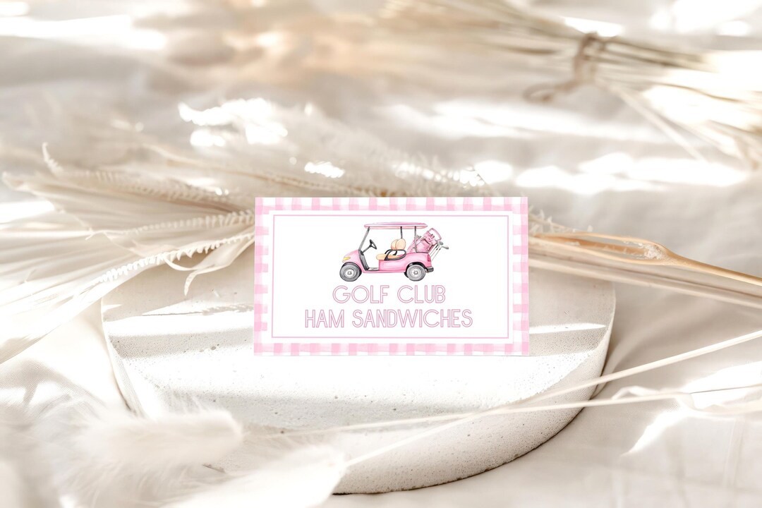 Editable Golf Baby Shower Food Label Let's Par-tee Baby Shower Tent ...