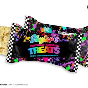 Editable Art Paint Splatter Juice Pouch Labels, Printable Template Art ...
