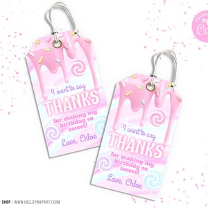 Candyland Birthday Editable Favor Tag Template, Candyland Template ...