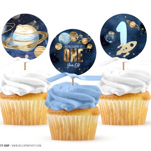 Editable Outer Space Favor Tags Space Birthday Thank You Label Galaxy ...