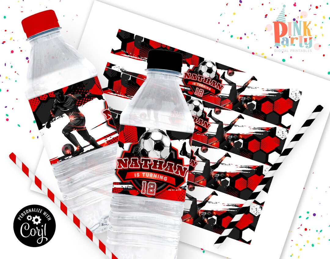 Kids Birthday Water Labels Wrapper, Printable Templates, Kids Birthday ...