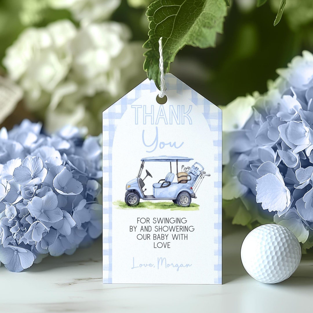 Golf Baby Shower Favor Tag: Par-tee Thank You (editable Digital ...