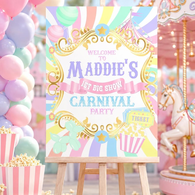 Pastel Carnival Poster - Etsy