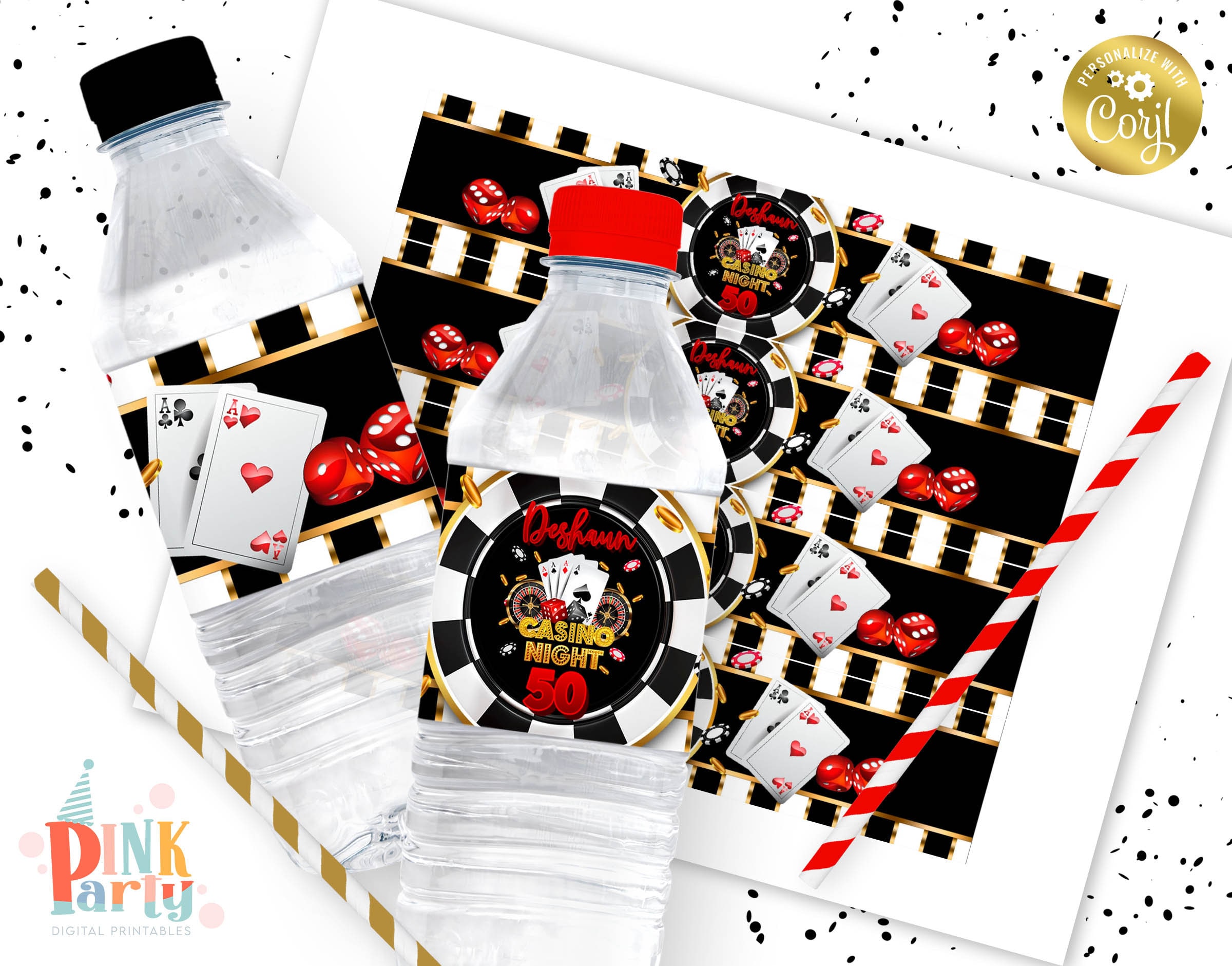 Birthday Water Labels Wrapper Printable Templates Birthday - Etsy