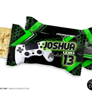 Gamer Birthday Gable Box Labels, Printable Templates, Gaming Birthday ...