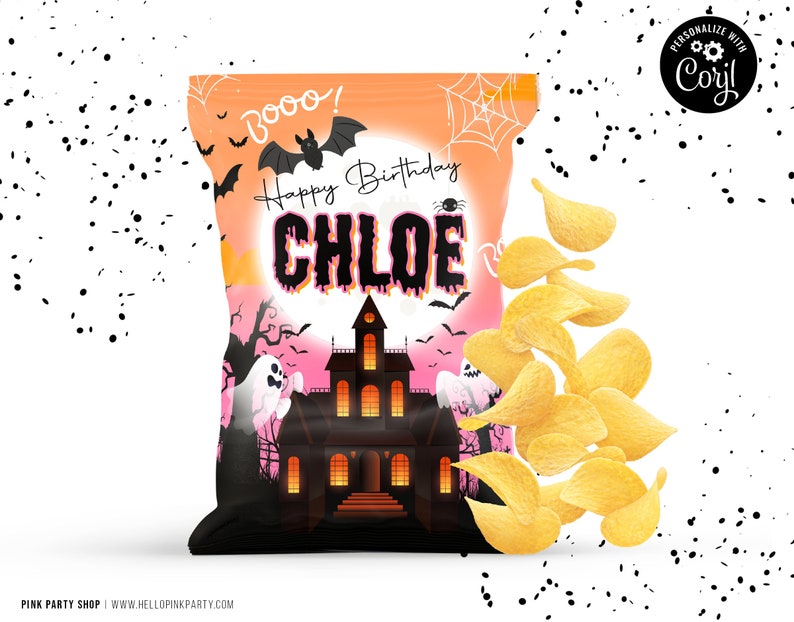 Halloween Chip Bag Spooky Boo Birthday Chip Bag Halloween - Etsy