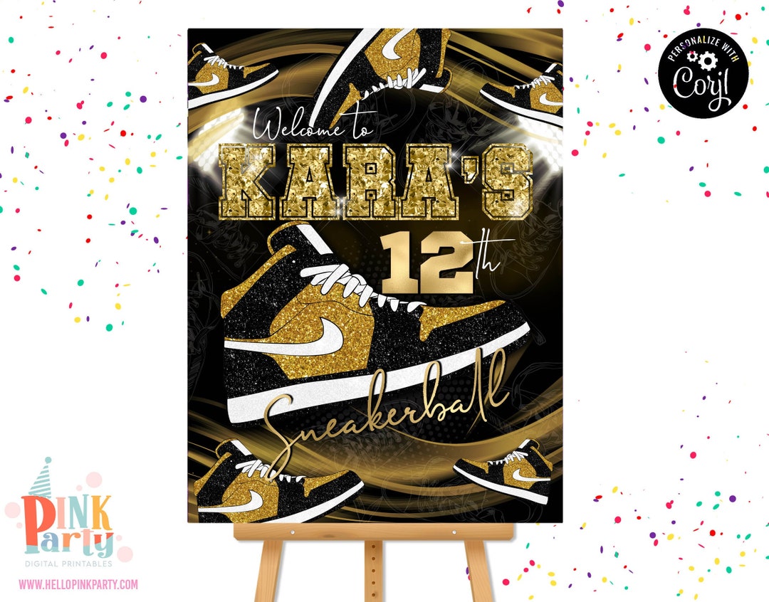 Sneakers Birthday Printable Welcome Sign Template Sneaker - Etsy UK