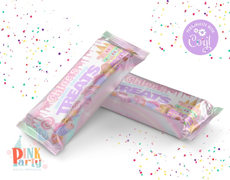 Kids Birthday Candy Bar Wrapper Printable Templates Kids - Etsy