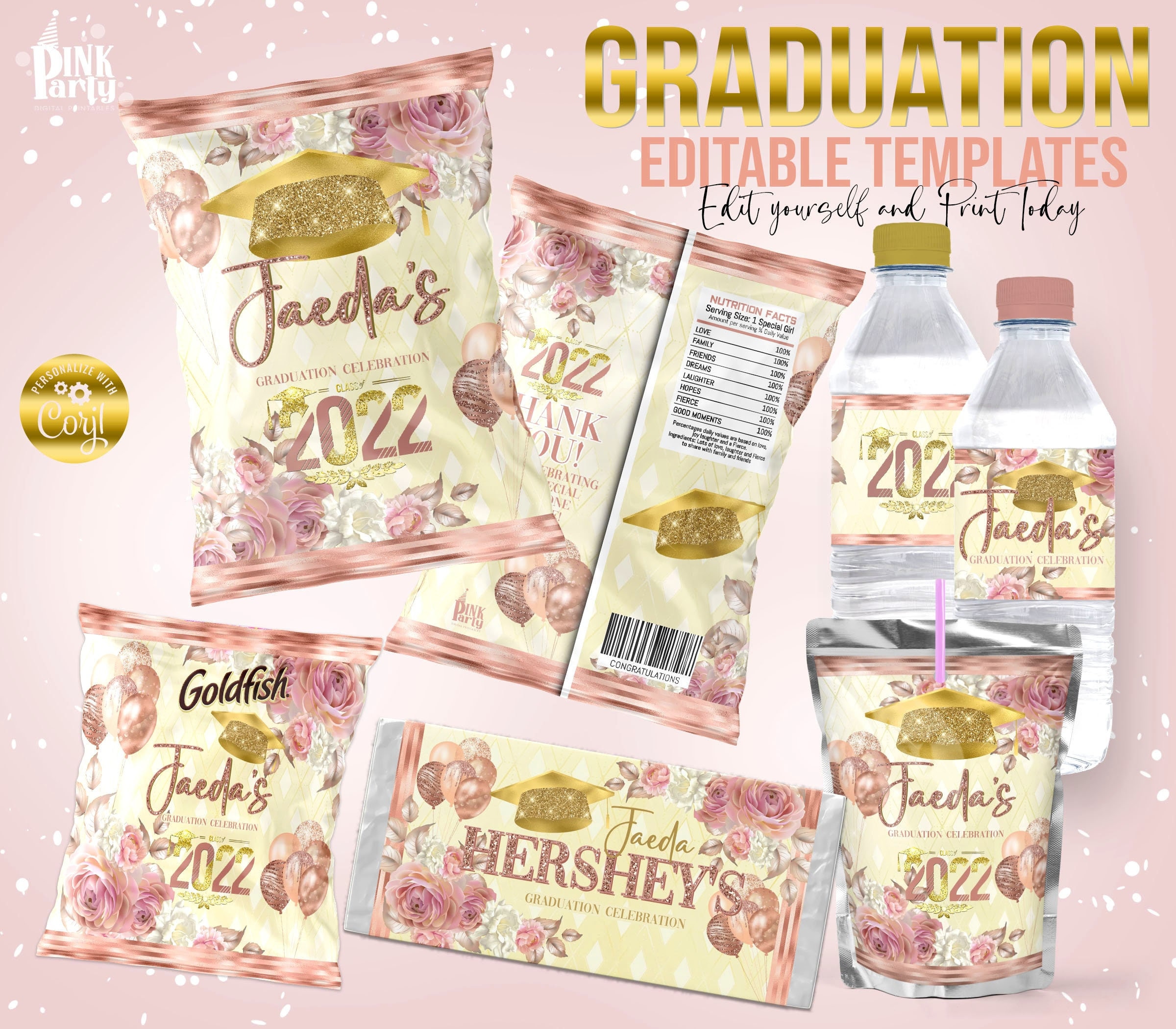 Graduation Party Bundle Kit Template Printable Prom Graduate - Etsy