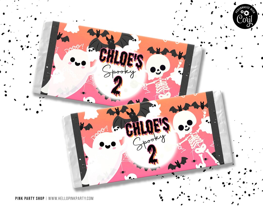 Halloween Editable Candy Bar Wrapper Printable Template Scary Cute ...
