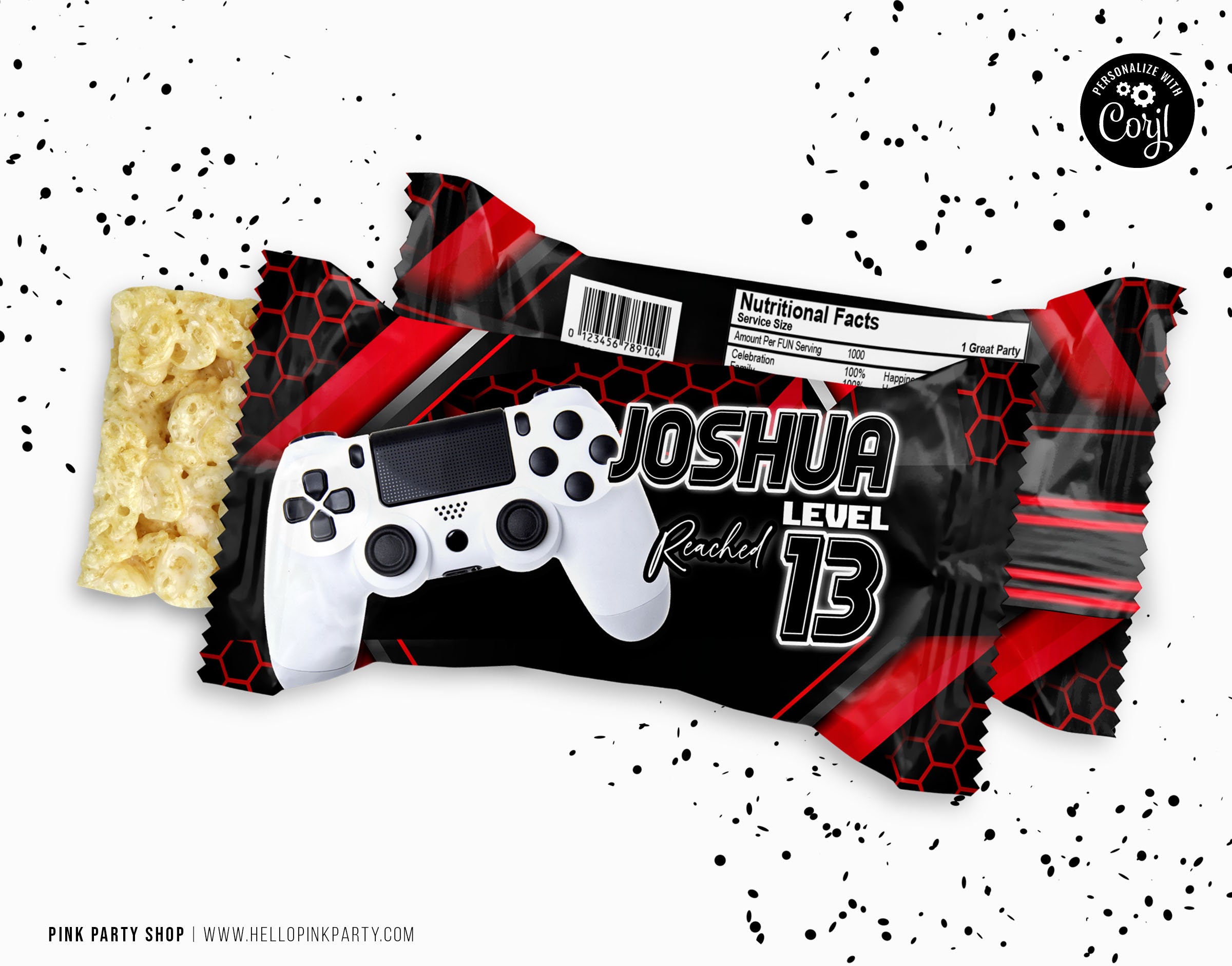 Gamer Birthday Candy Bar Wrapper Template Printable Gaming - Etsy