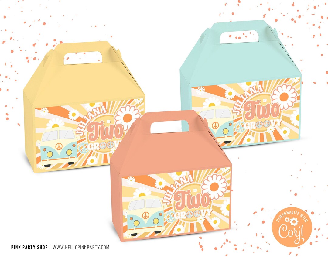 Kids Birthday Gable Box Labels, Printable Templates, Kids Birthday ...