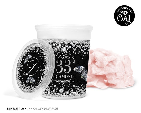 Diamonds Birthday Cotton Candy Wrapper Template Printable - Etsy