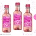 Shades of Pink Mini Wine Bottle Labels Editable Template Pink Glitter ...