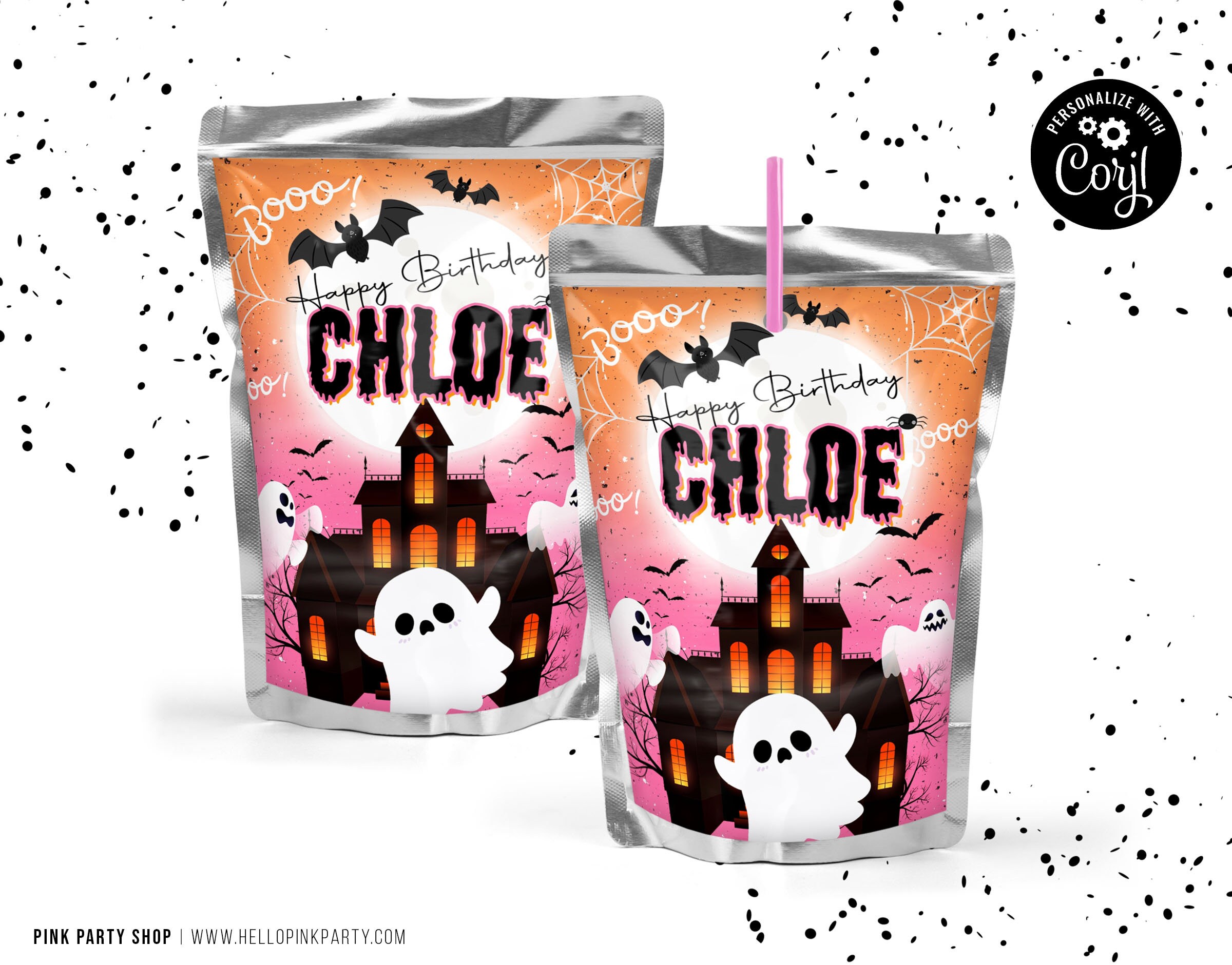 Halloween Birthday Party Bundle Kit Template Printable Scary - Etsy