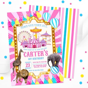 Circus Birthday Candy Bar Wrapper Editable Printable Template Girl ...