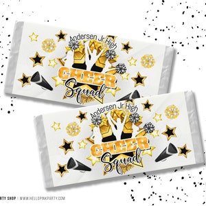 Cheerleading Squad Chip Bags, Chip Bag Template, Cheerleader Chip Bag ...
