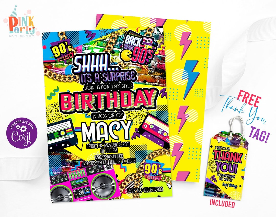 Editable Birthday Invitation Template Printable, Birthday Party ...