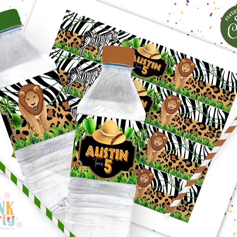 Safari Water Labels - Etsy