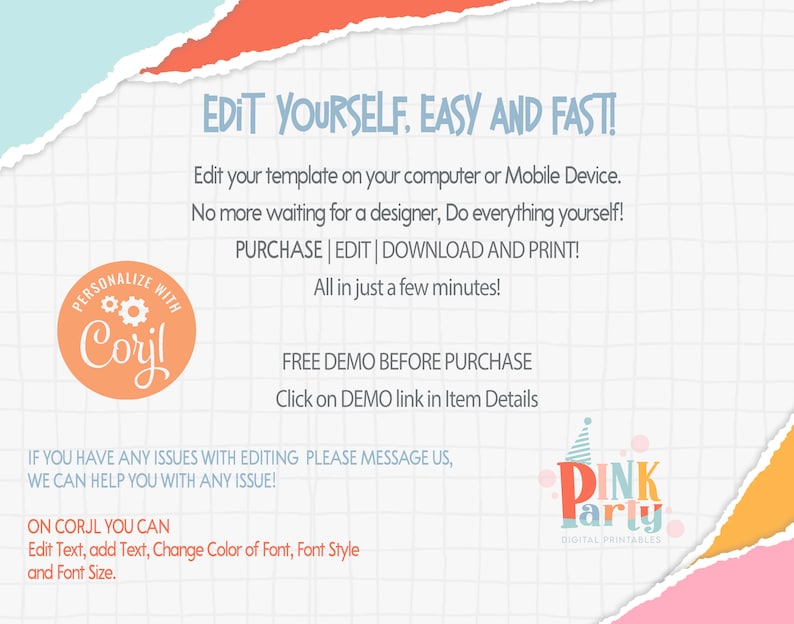 Blue Bear Baby Shower Favor Tags: Boho Printable Template (digital ...