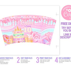 Kids Birthday Party Cups Labels Wrapper, Printable Templates, Kids ...